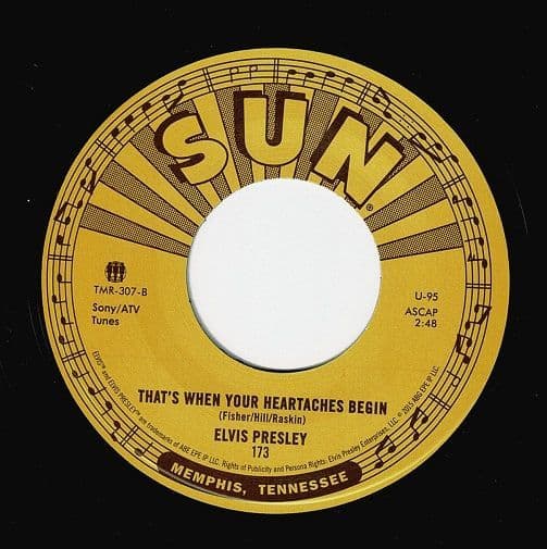 ELVIS PRESLEY My Happiness Vinyl Record 7 Inch Sun 2015